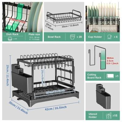Cina 85*32*15cm Rack organizzatore per asciugatura sostenibile e igienica dei piatti in vendita