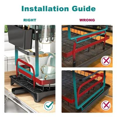 Cina 85*32*15cm Rack organizzatore per asciugatura sostenibile e igienica dei piatti in vendita