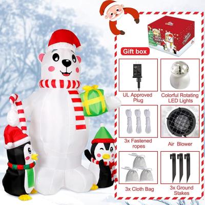 China Party and Christmas Decoration LED Lights Inflatable Santa Claus with Customized Logo for sale