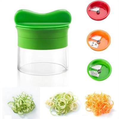 Cina Arancione 3 in 1 Spiralizer Set di taglio Julienne grossolano e sottile per utensili di cucina intelligenti in vendita