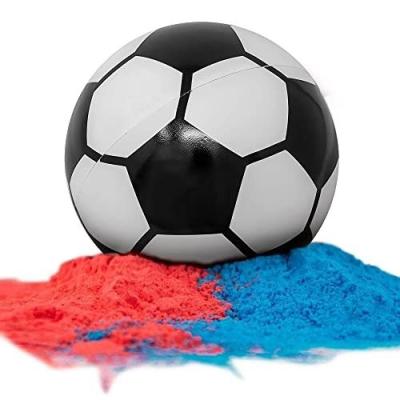 China Geschlecht offenbaren Requisiten Confetti Pulverfüllgerät 14*14*14cm Fußball für Babyfeiern zu verkaufen