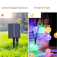 China Remote Control Solar Bubble String Lights 5m 200LEDs for Garden Bistro Cafe Patio for sale