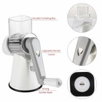 China Stainless Steel Manual Vegetable Slicer Multi-Function Rotary Grater 185x125x240mm for sale