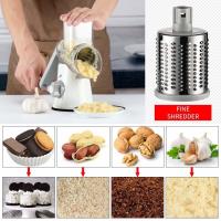 China Stainless Steel Manual Vegetable Slicer Multi-Function Rotary Grater 185x125x240mm for sale