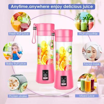 China 380ml Capacity Mini Blender USB Rechargeable Fruit Juice Portable Juicer Cup for Home for sale