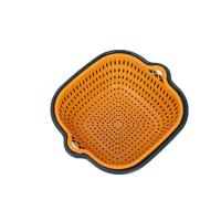 China Plastic Vegetable Storage Basket Set 6pcs Double Layer Drain Clean Sink Strainer 18-28cm for sale