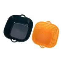 China Plastic Vegetable Storage Basket Set 6pcs Double Layer Drain Clean Sink Strainer 18-28cm for sale