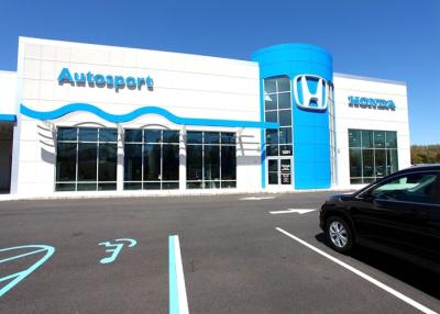 China Honda Auto Dealership Peb Steel Structure Workshop With Glass Curtain Wall for sale