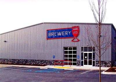 China Beer Brewing Facility Steel Frame Workshop With Translucent Roof Panels for sale