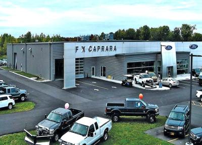 China Ford Auto Dealership Steel Structure Workshop Stable With Facade Entrance for sale