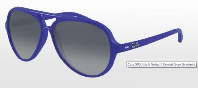 China Gafas de sol de gran tamaño RB4125 756/32 gatos 5000 del ojo de gato del marco violeta oscuro cómodo del desgaste en venta
