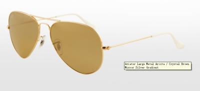 China Large Metal LAYBONE Aviator Shield Sunglasses RB3025 001 / 3K for sale