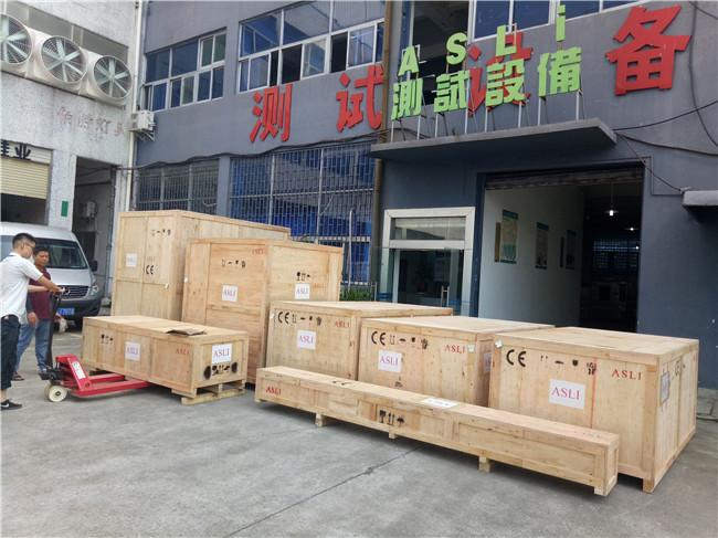 Packaged climate test chamber ready for shipping