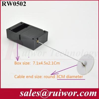 China RUIWOR RW0502 Cuboid Security Tether with Adhesive ABS Plate End for sale
