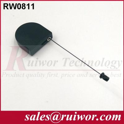 China RUIWOR RW0811 D-shaped Mini Security Tether with Flat Head Screw End for sale