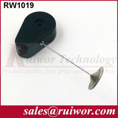 China RUIWOR RW1019 Drop-shaped Anti-theft Recoiler with 22mm Metal Round Clinging Plate End for sale