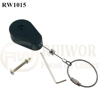 China RW1015 Drop-Shaped Retractable Security Tether Plus Size Customizable Wire Rope Ring Catch for sale