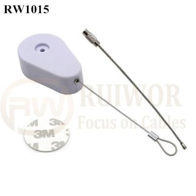 China RW1015 Drop-Shaped Retractable Security Tether Plus Size Customizable Wire Rope Ring Catch for sale