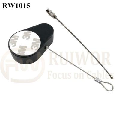 China RW1015 Drop-Shaped Retractable Security Tether Plus Size Customizable Wire Rope Ring Catch for sale