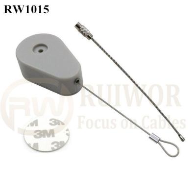 China RW1015 Drop-Shaped Retractable Security Tether Plus Size Customizable Wire Rope Ring Catch for sale