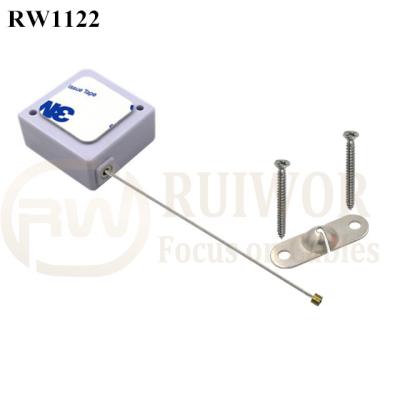 China RuiWor RW1122 Square Retractable Tool Lanyard Plus Perforated Metal Plate Connector Installed By Screw for sale