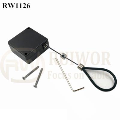 China RuiWor RW1126 Square Security-Pulling Box Anti Theft Pulling-Box With Loop End Fitting For Retail Product Positioning for sale