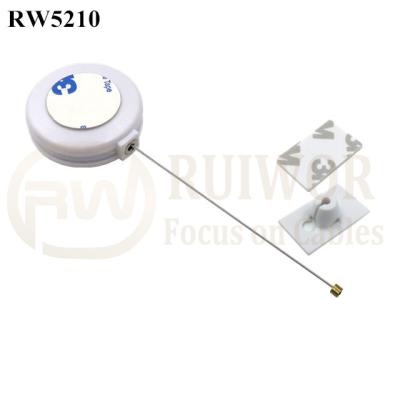 China RW5210 Round Anti Theft Retractor Plus 25X15mm Rectangular Adhesive ABS Plate for sale