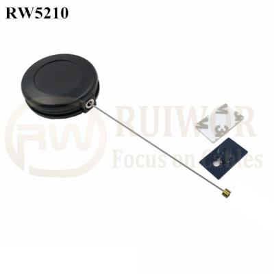 China RW5210 Round Anti Theft Retractor Plus 25X15mm Rectangular Adhesive ABS Plate for sale