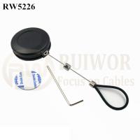 China RW5226 Round Anti Theft Retractor Plus Adjustable Stainless Steel Wire Loop Coated Silicone Hose for sale