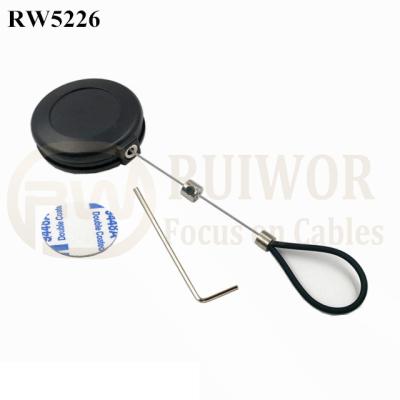 China RW5226 Round Anti Theft Retractor Plus Adjustable Stainless Steel Wire Loop Coated Silicone Hose for sale
