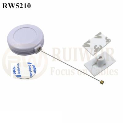 China RW5210 Round Anti Theft Retractor Plus 25X15mm Rectangular Adhesive ABS Plate for sale