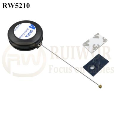 China RW5210 Round Anti Theft Retractor Plus 25X15mm Rectangular Adhesive ABS Plate for sale