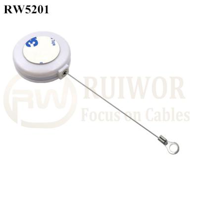 China RW5201 Round Anti Theft Retractor With Ring Terminal Inner Hole 3mm 4mm 5mm For Option for sale