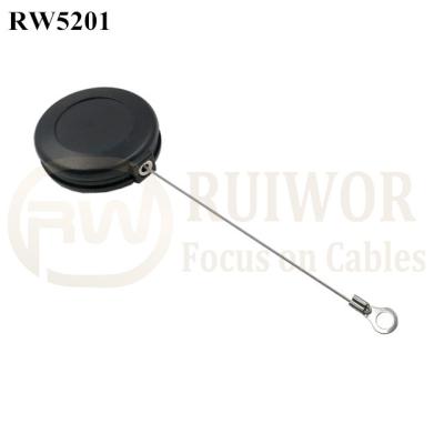China RW5201 Round Anti Theft Retractor With Ring Terminal Inner Hole 3mm 4mm 5mm For Option for sale