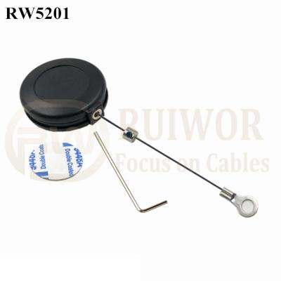 China RW5201 Round Anti Theft Retractor With Ring Terminal Inner Hole 3mm 4mm 5mm For Option for sale