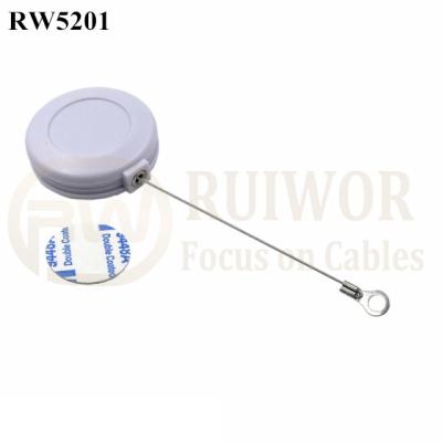 China RW5201 Round Anti Theft Retractor With Ring Terminal Inner Hole 3mm 4mm 5mm For Option for sale