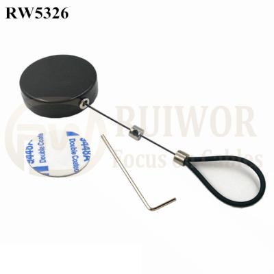 China RW5326 Round Security Display Tether Plus Adjustable Stainless Steel Wire Loop Coated Silicone Hose for sale