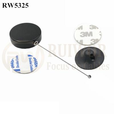 China RW5325 Round Security Display Tether Plus Dia 38mm Circular Adhesive Plastic Plate for sale