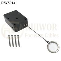 China RW5914 Cuboid Heavy Duty Retractable Tether Pause Function Optional Plus With Demountable Key Ring for sale