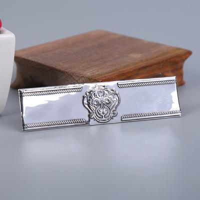 China Engraved Silver Tone Metal Vintage Silver Plate Silver Plated by Ianthe champagne congratulations Silver Bottle Plaque for sale