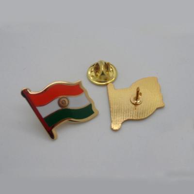 China Quality India flage pin badge golden for sale