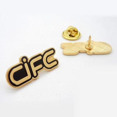 China Golden Metal letter nameplate with pin for sale