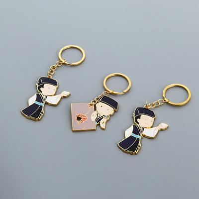 China Custom Metal Action Figure Keychain Keyring Doll for sale