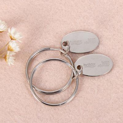 China Laser Logo Shinny Nickel Hotel pop rock band Keychain Circular Ring Metal Keychain Key Holder Key Ri for sale