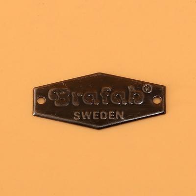 China Sweden Company Custom Pendant Connector Glossy Original Rhodium Plated Thick Disk Tag Two Hole Connector Pendant for sale