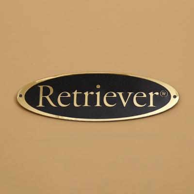 China Gold Logo Tags Custom Logo Tags Oval Engraved Tags Logo Jewelry Tags Two Hole Tags Personalized Tags for sale