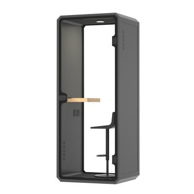 China Grey Small Soundproof Office Pod / Noise Proof Booth For Airport Office for sale
