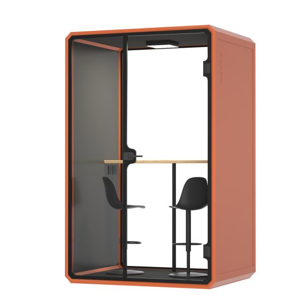Quality Orange Office Sound Insulation Pod Booth Middle Size For Home Airport Mall for sale