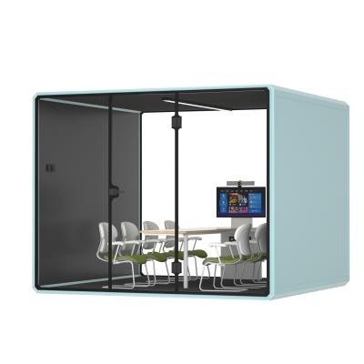 China Big Blue Soundproof Meeting Pods Office Vocal Isolation Booth for sale
