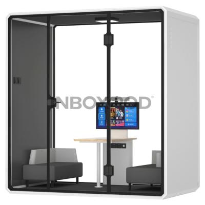 China L Size Meeting Silence Booth / Sound Proof Office Pod Prefabricated for sale